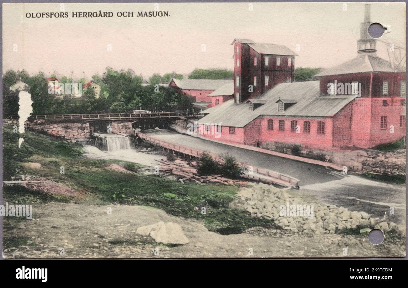 Olofsfors mansion and blast furnace Stock Photo - Alamy