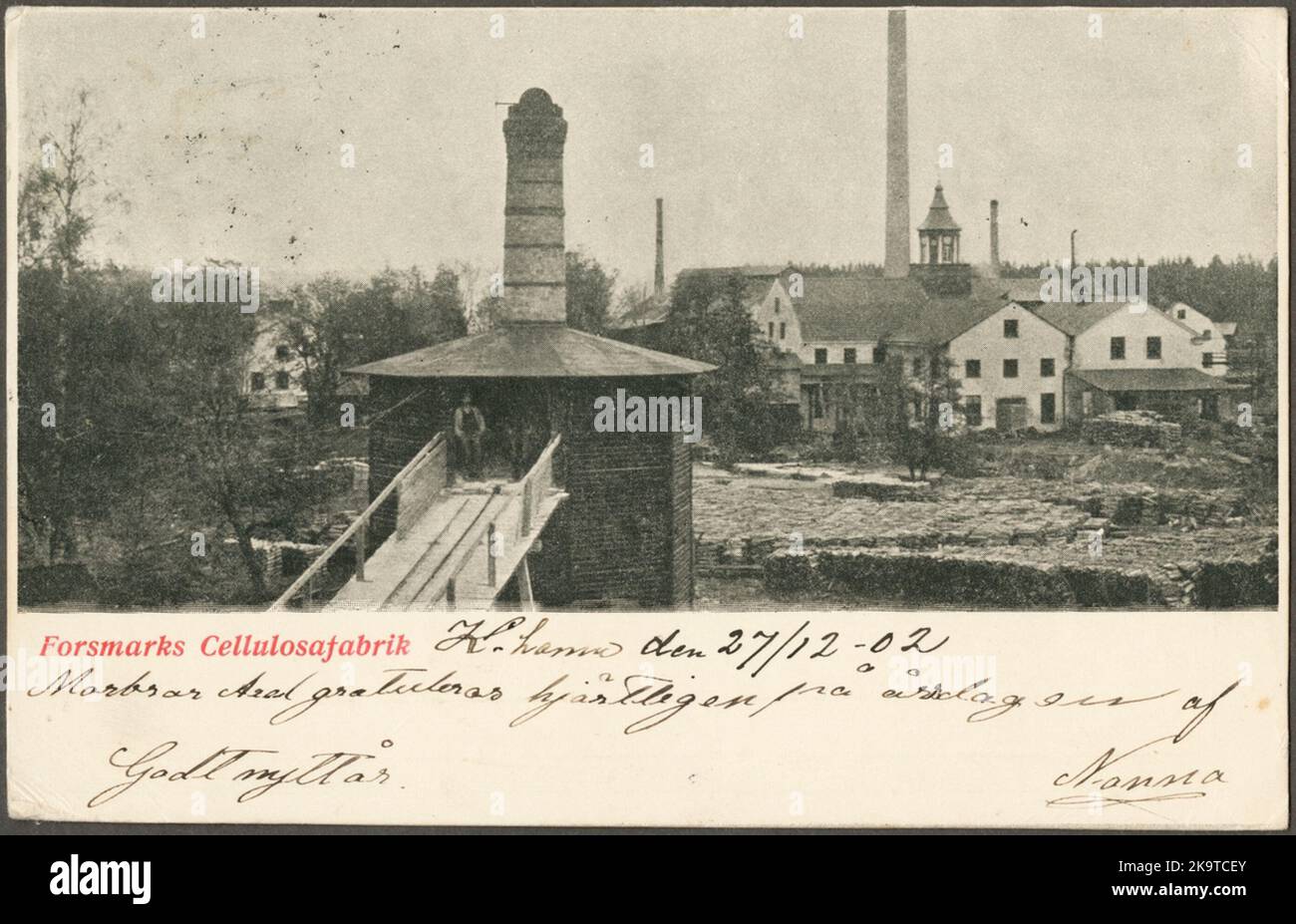 Forsmark's cellulose factory in Johannisfors Stock Photo - Alamy