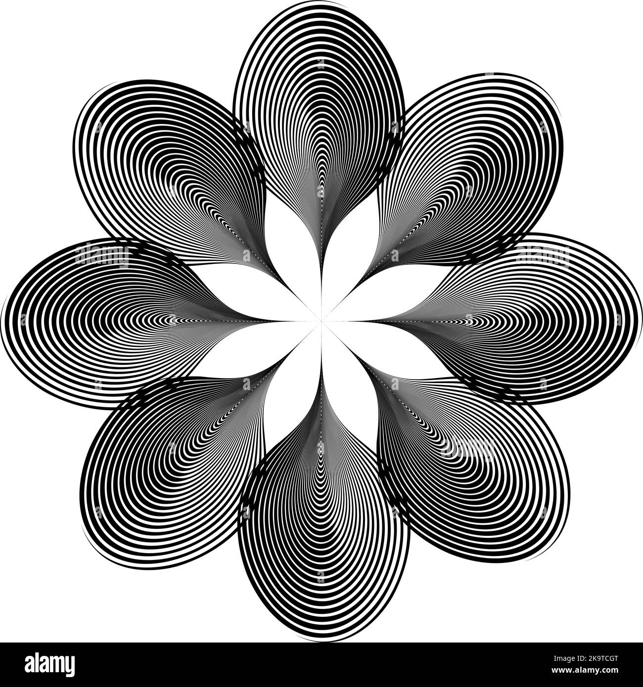 Stylized striped shape of lines, vector design element Stock Vector ...