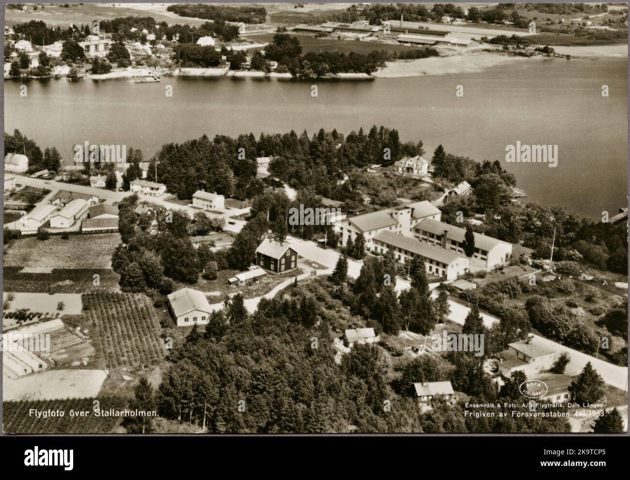 Flight view over Stallarholmen Stock Photo - Alamy