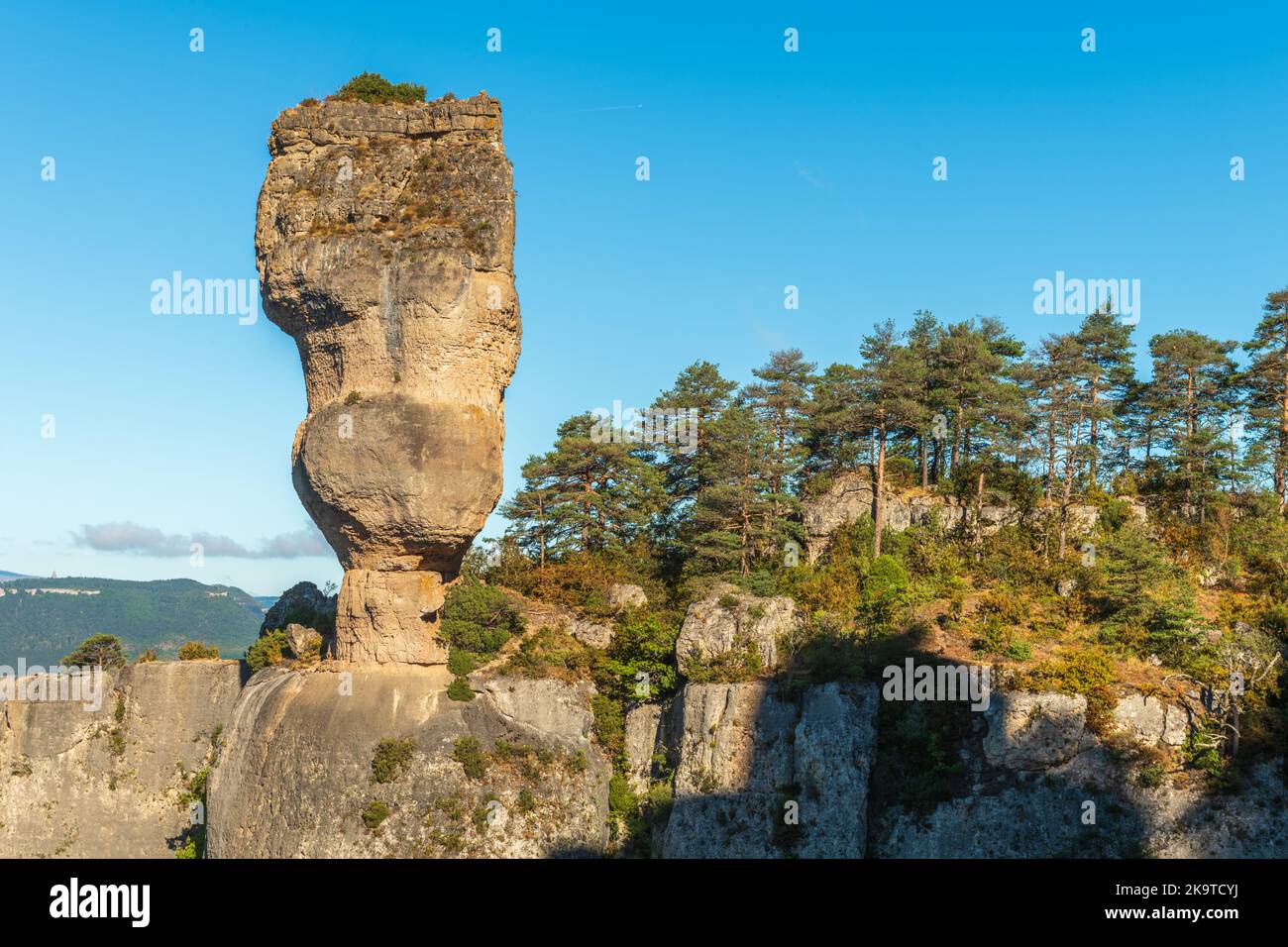 The vase of Sevres, spectacular rock in the Jontes Gorges. Le Rozier ...