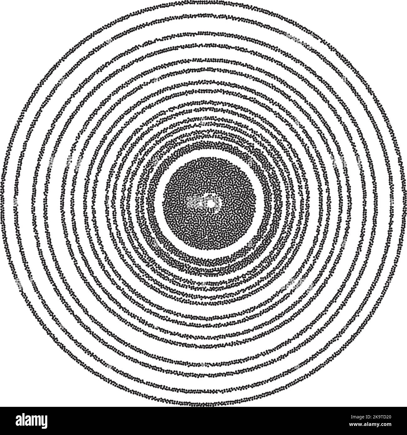 Abstract striped vector background in circle. Concentric circles ...