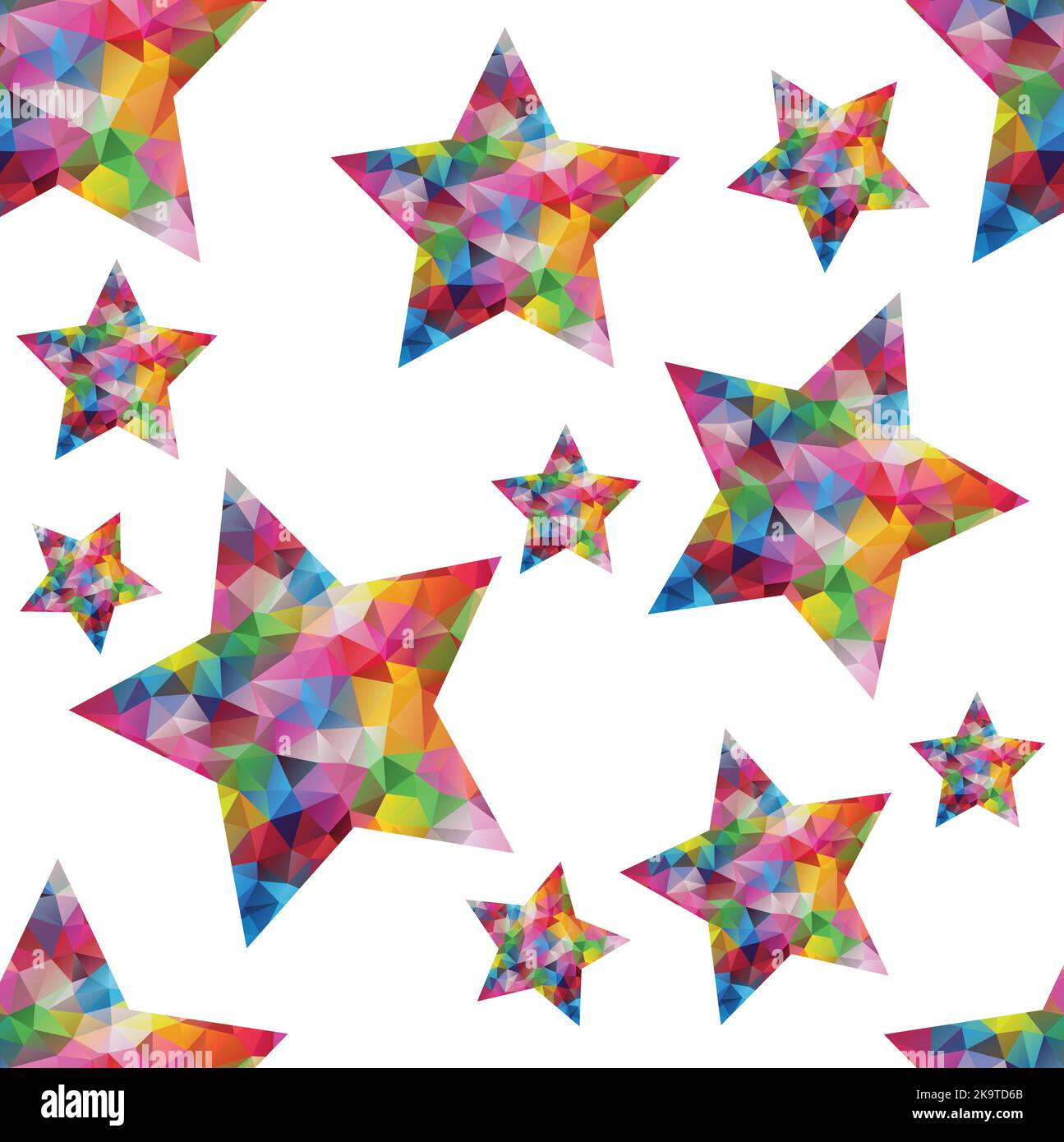 Set of hand drawn stars. Seamless background. Vector illustration Stock ...