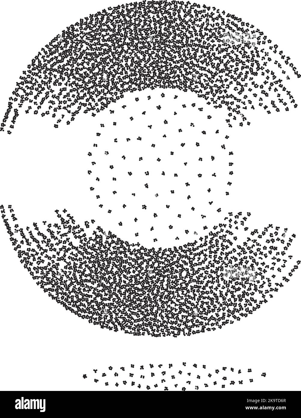 Abstract dotted vector design element isolated on white background ...