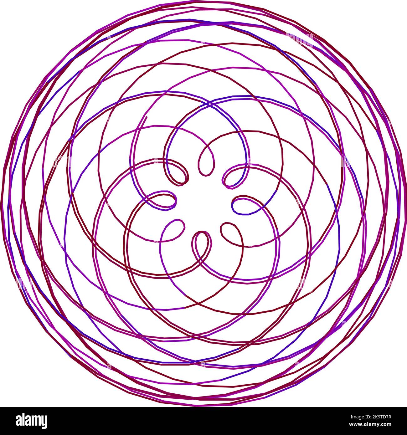 Abstract decorative floral spirograph circular element. Vector shape Stock Vector Image & Art ...
