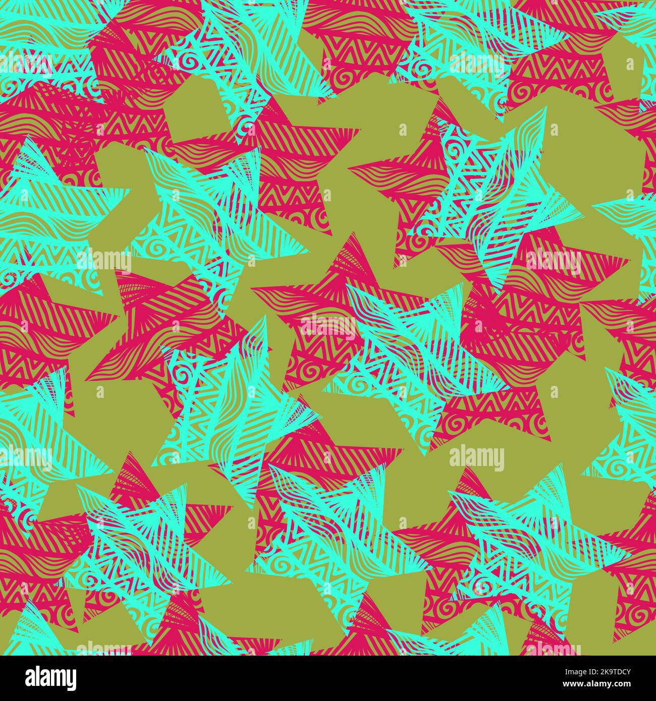 Set of hand drawn stars. Seamless background. Vector illustration Stock ...