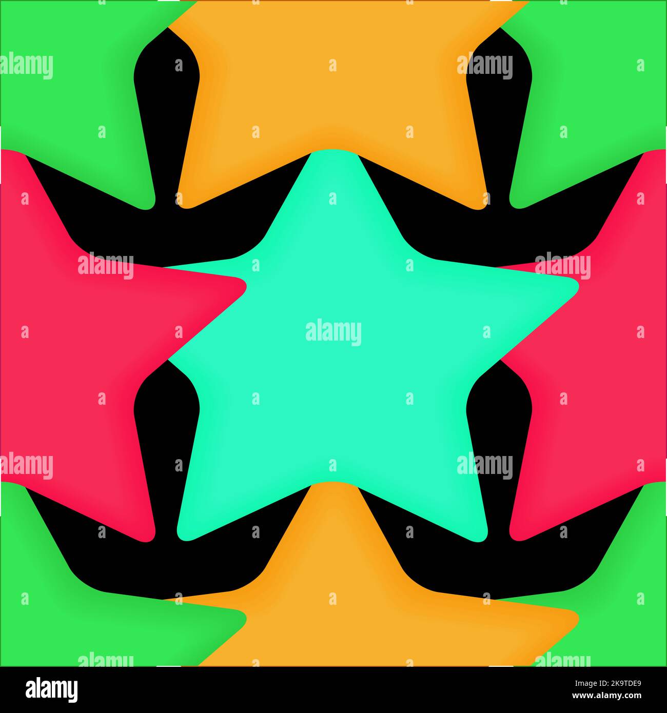 Set of hand drawn stars. Seamless background. Vector illustration Stock ...