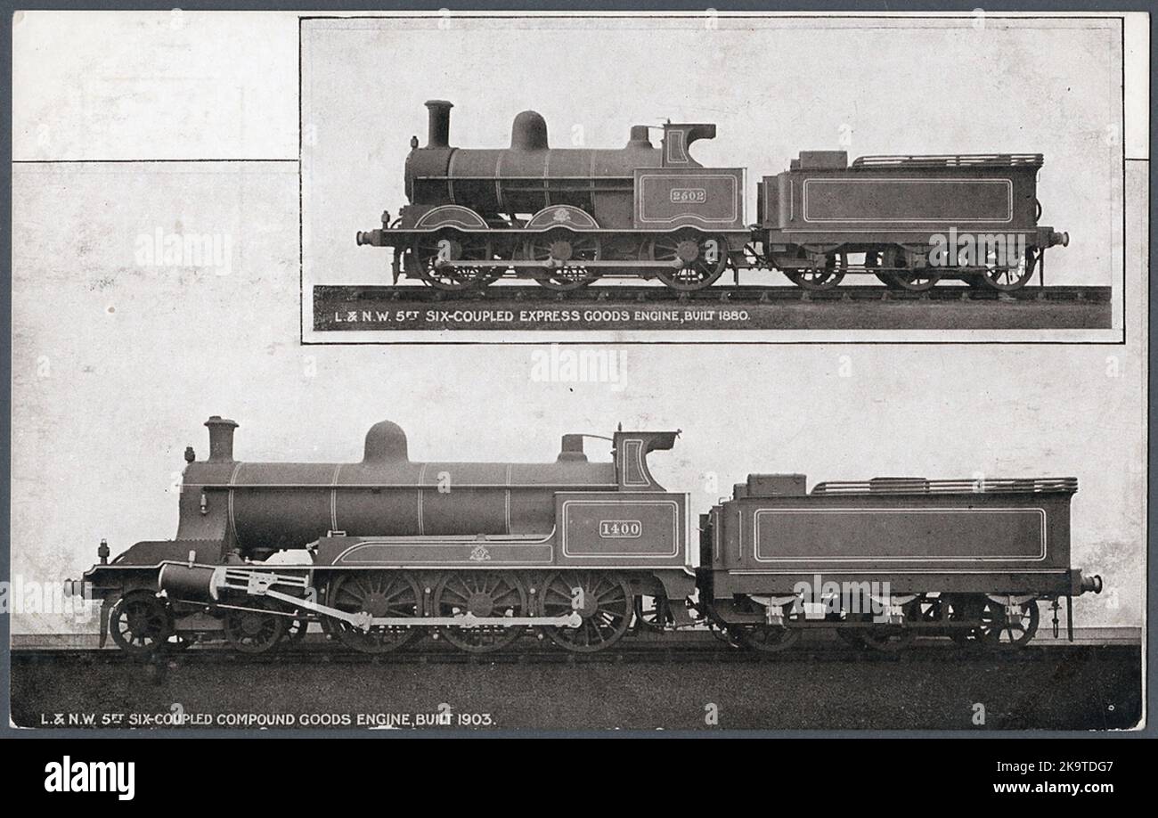 English steam locomotive, London and North Western Railway, LNWR LOK ...