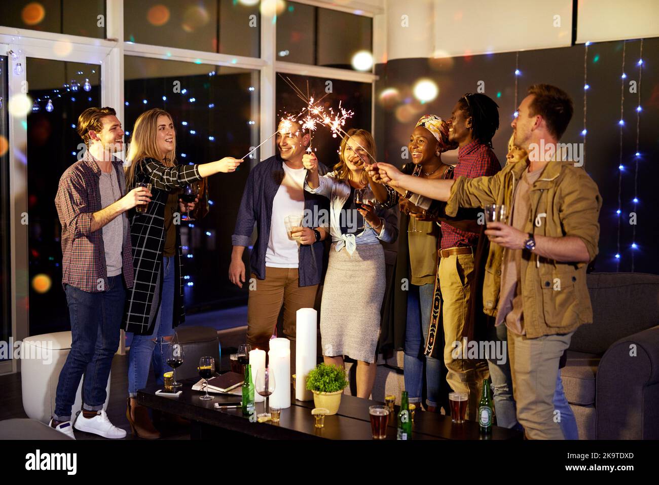 Embrace the party scene and have fun. a group of friends having fun at ...