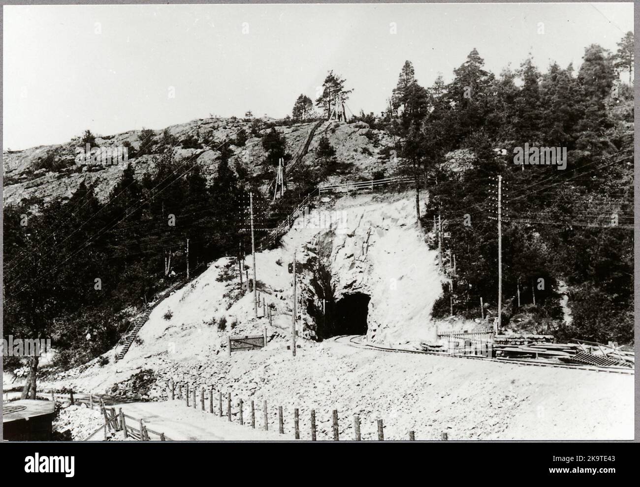 The Saltsjöbanan tunnel at Alphyddan about 1893 Stock Photo - Alamy