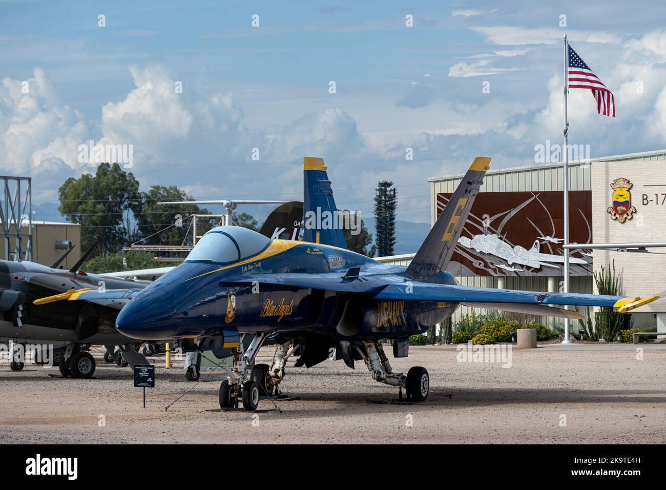 A F-18 Blue Angel number 8 on display at the Pima Air and Space Museum ...