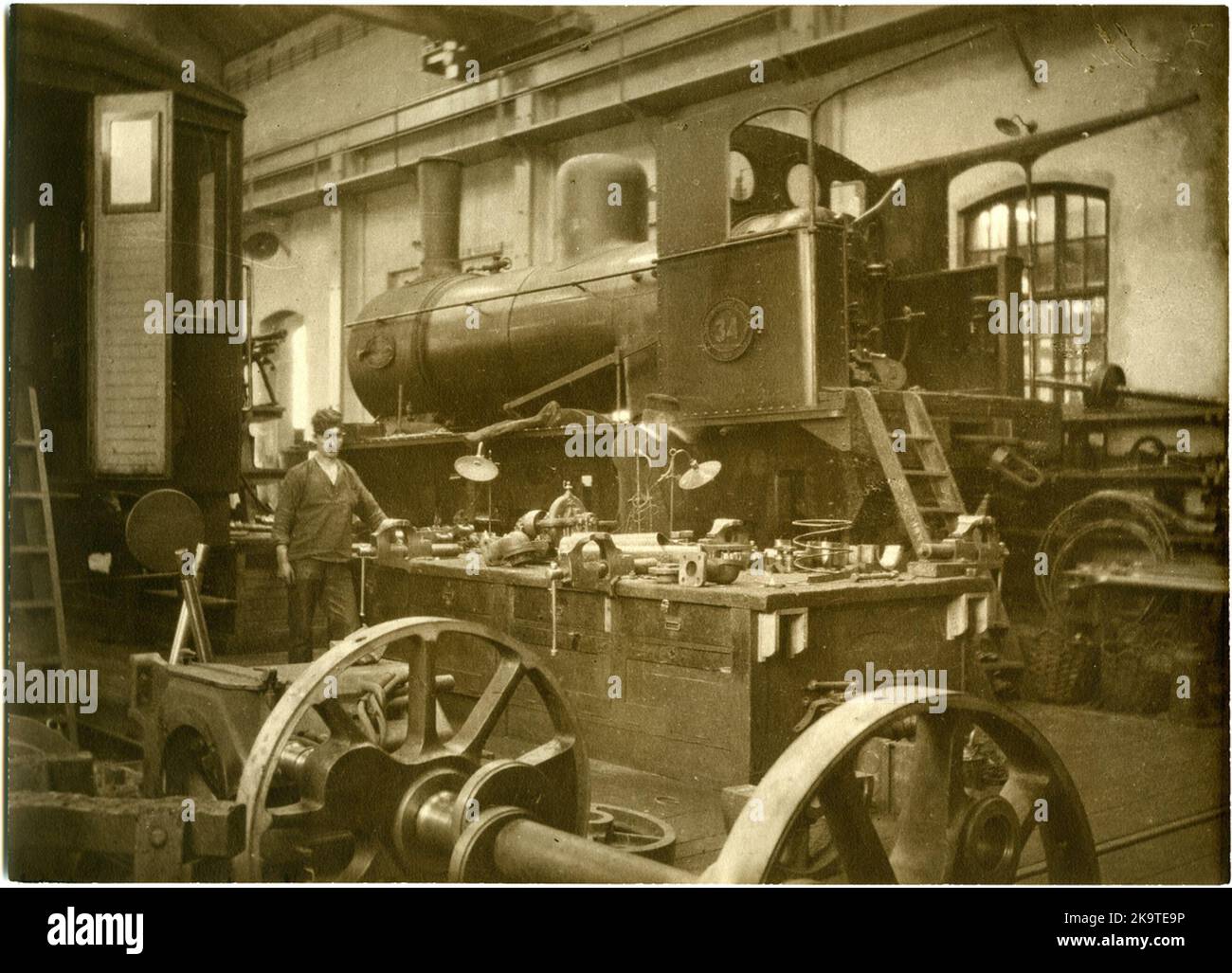 HNJ LOK 34 "Vanadis" .Halmstad - Nässjö Railway workshop. Workmaster J ...