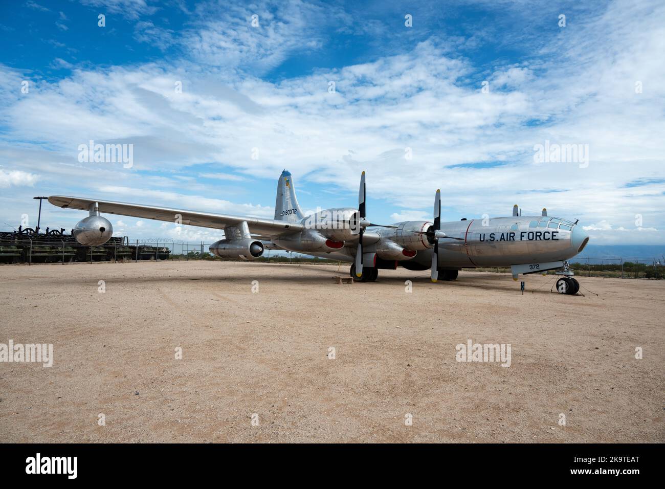 A Boeing B-29 Superfortress with jet engines on display at the Pima Air ...