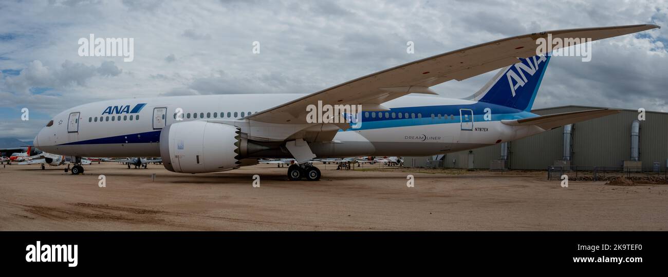 An ANA Boeing 787 on display at the Pima Air and Space Museum Stock ...