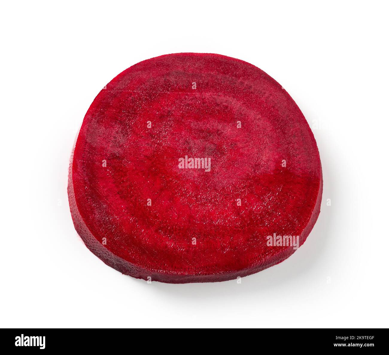 fresh raw red beetroot slice isolated on white background, top view ...