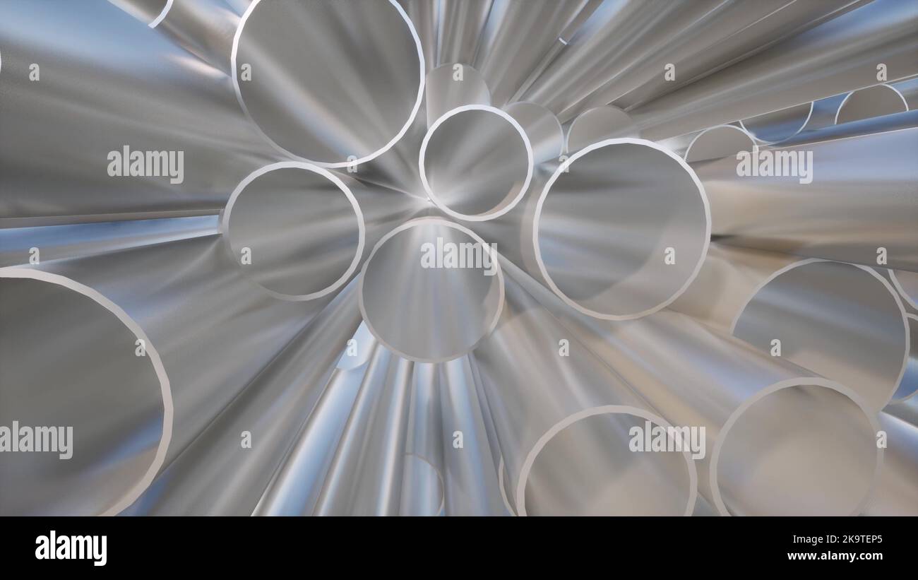 Chrome Steel pipes cylinder Industrial manufacturing factory ...