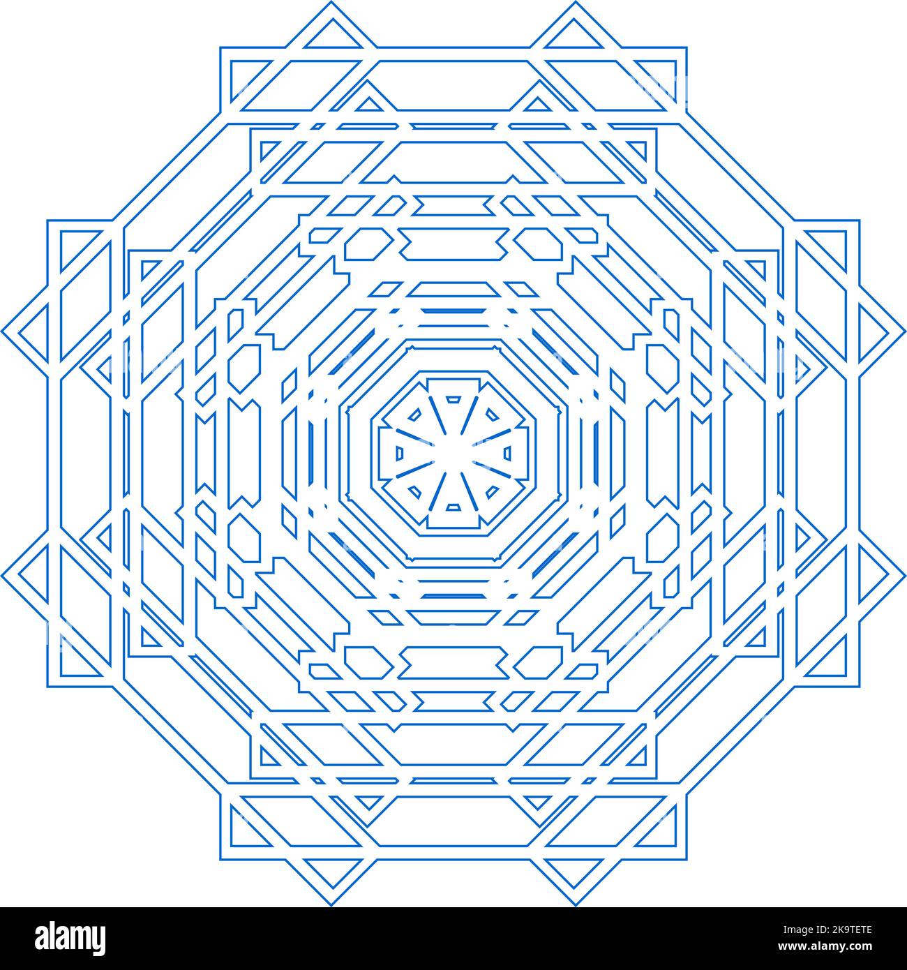 Blue stylized snowflake, vector illustration. Element for design Stock ...