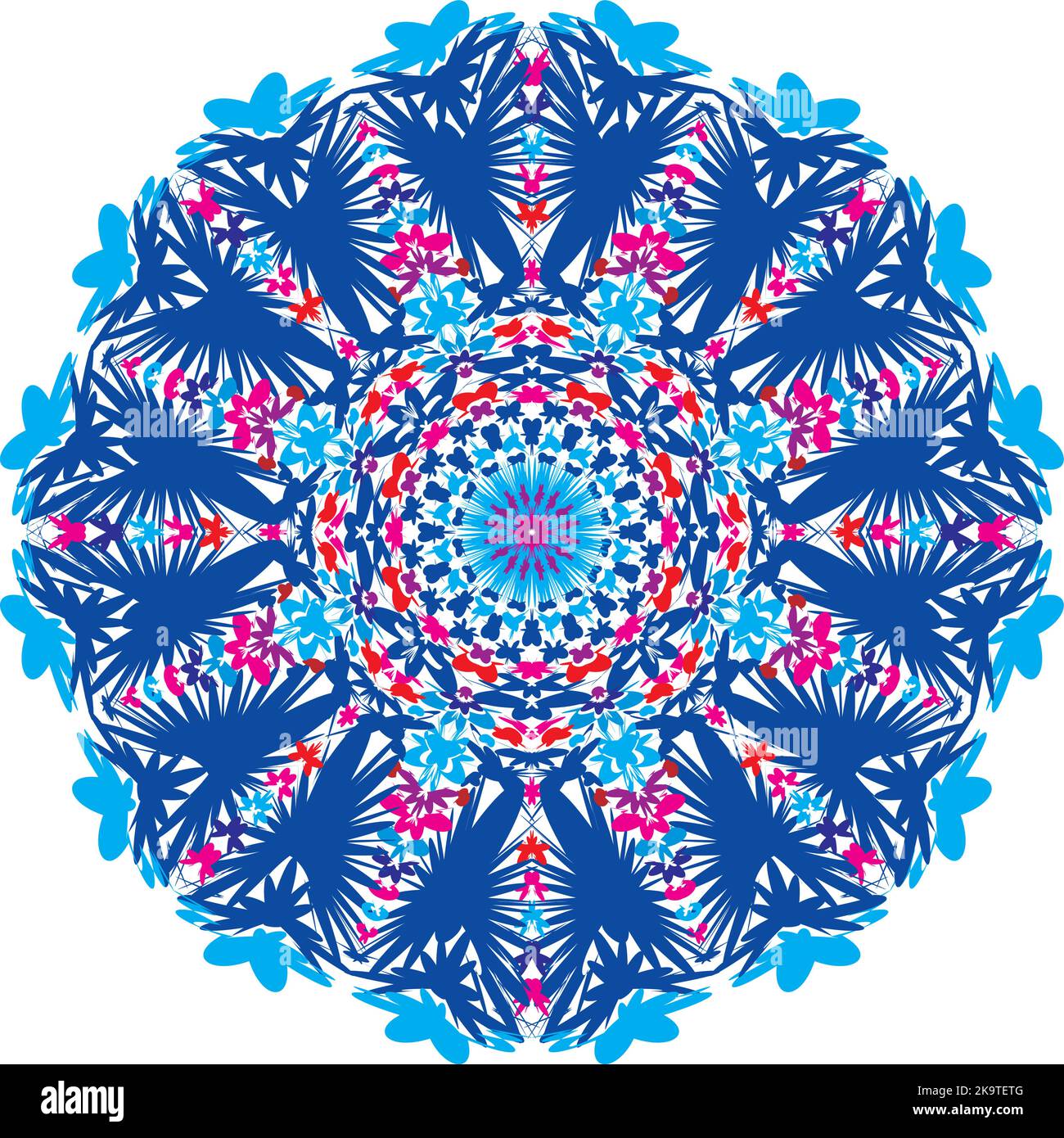 Blue stylized snowflake, vector illustration. Element for design Stock ...