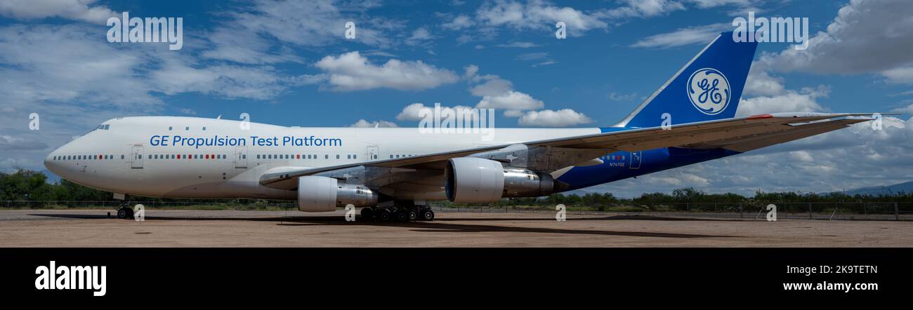 A GE Propulsion Test Platform Boeing 747 on display at the Pima Air and ...