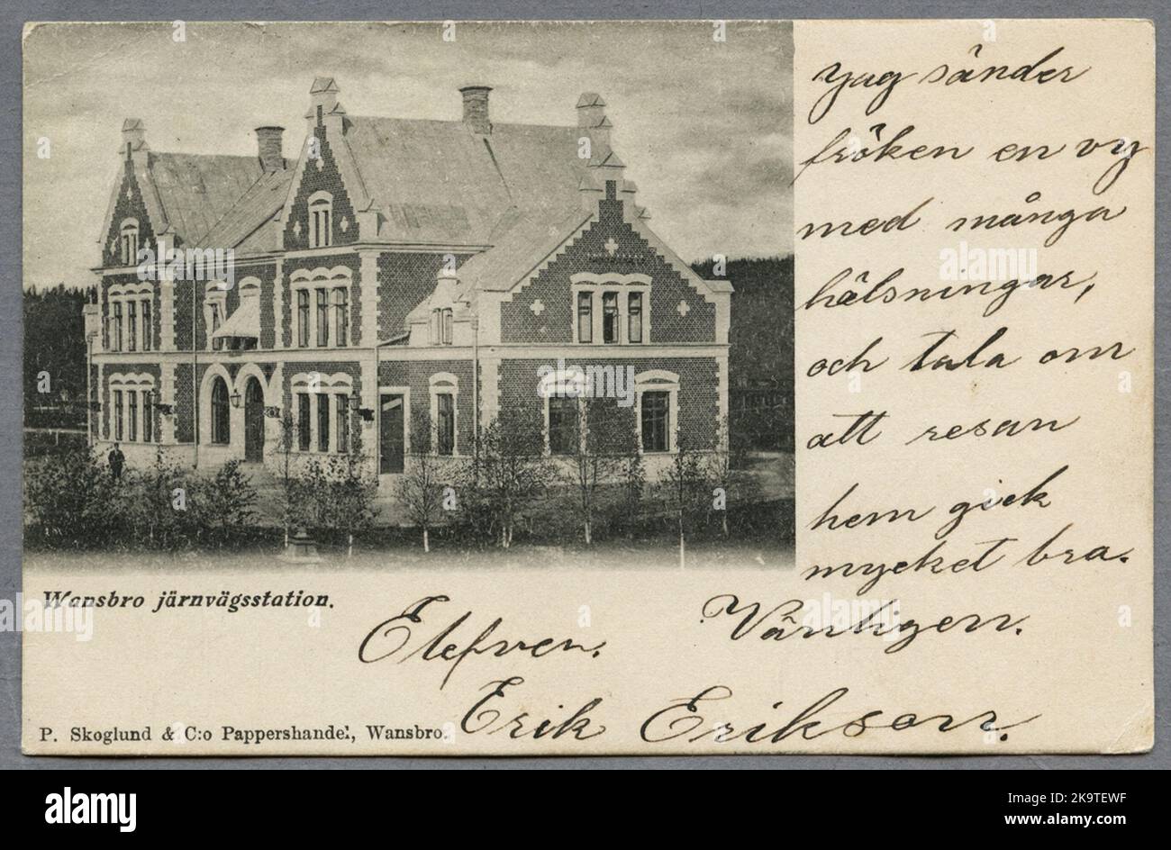Vansbro station house around the turn of the century Stock Photo - Alamy