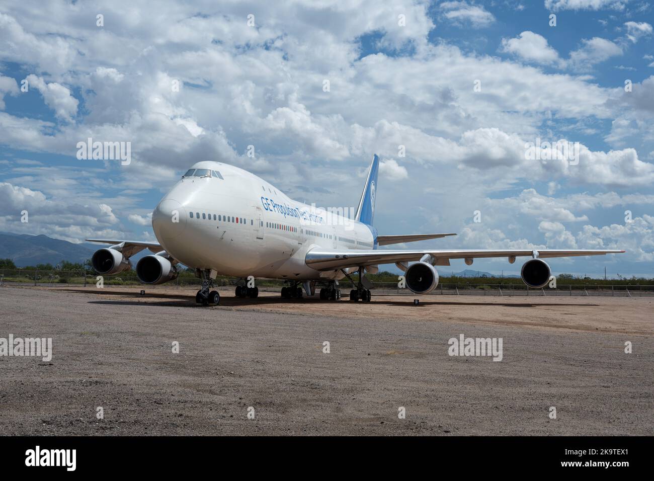 A GE Propulsion Test Platform Boeing 747 on display at the Pima Air and ...