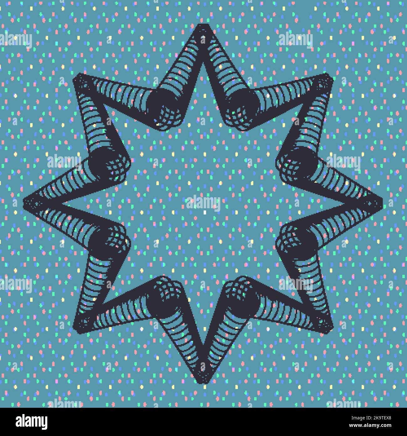 Blue stylized snowflake, vector illustration. Element for design Stock ...