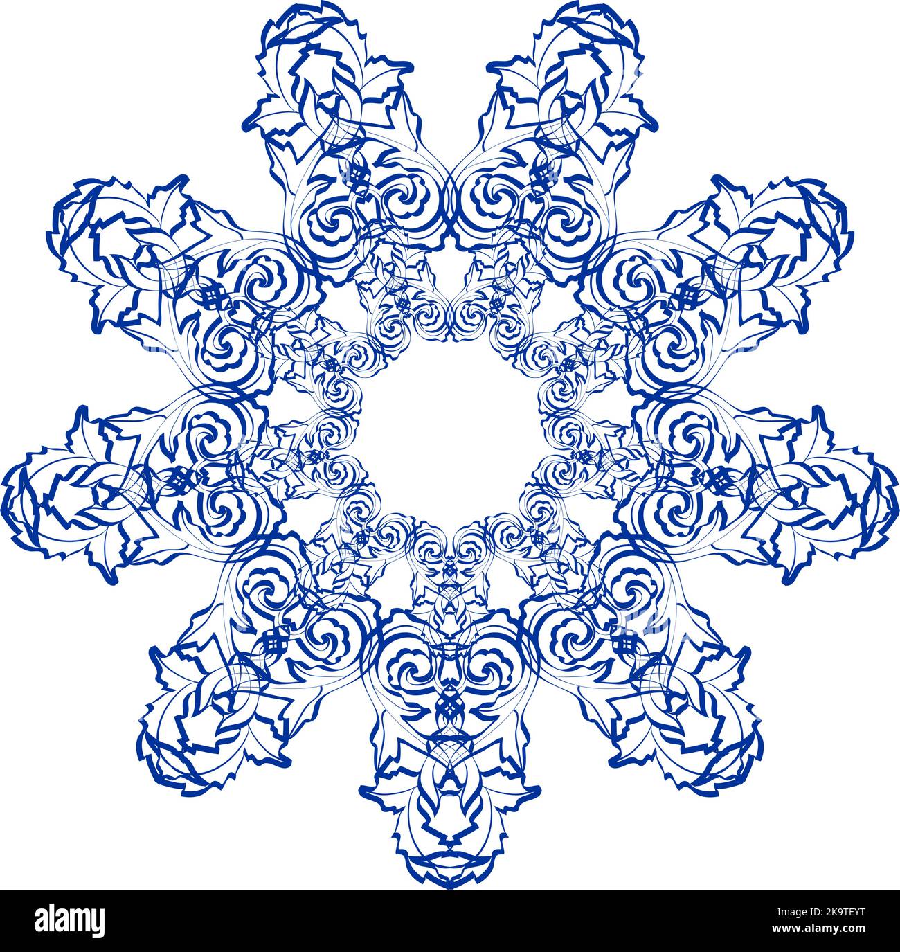 Blue stylized snowflake, vector illustration. Element for design Stock Vector Image & Art - Alamy