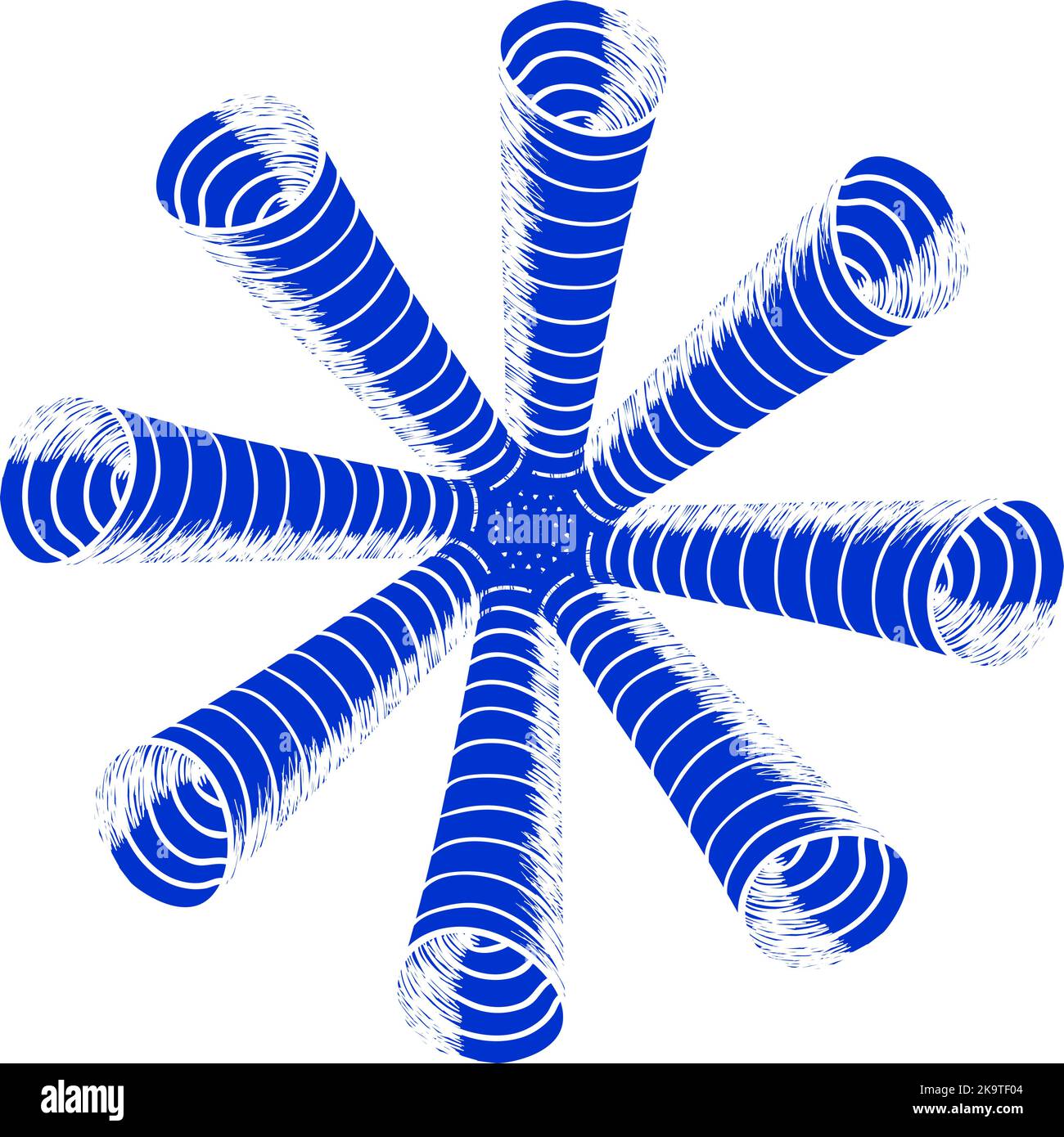 Blue stylized snowflake, vector illustration. Element for design Stock ...