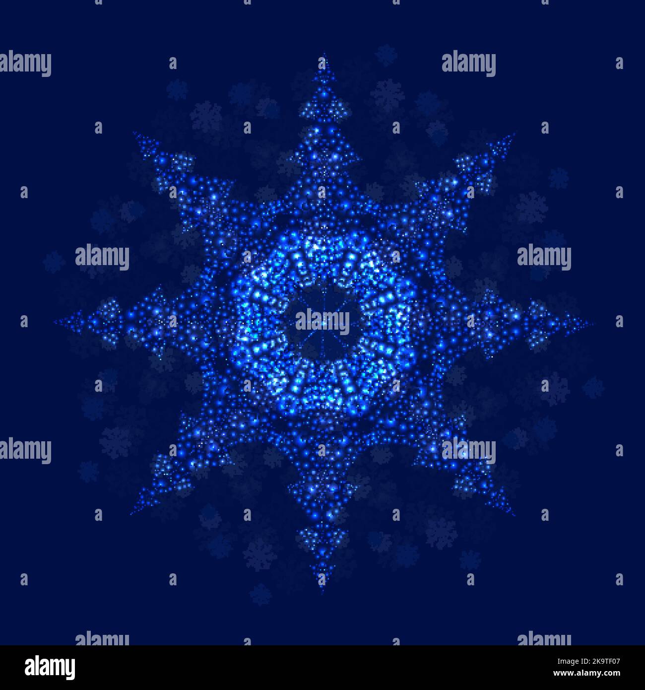 Blue stylized snowflake, vector illustration. Element for design Stock ...