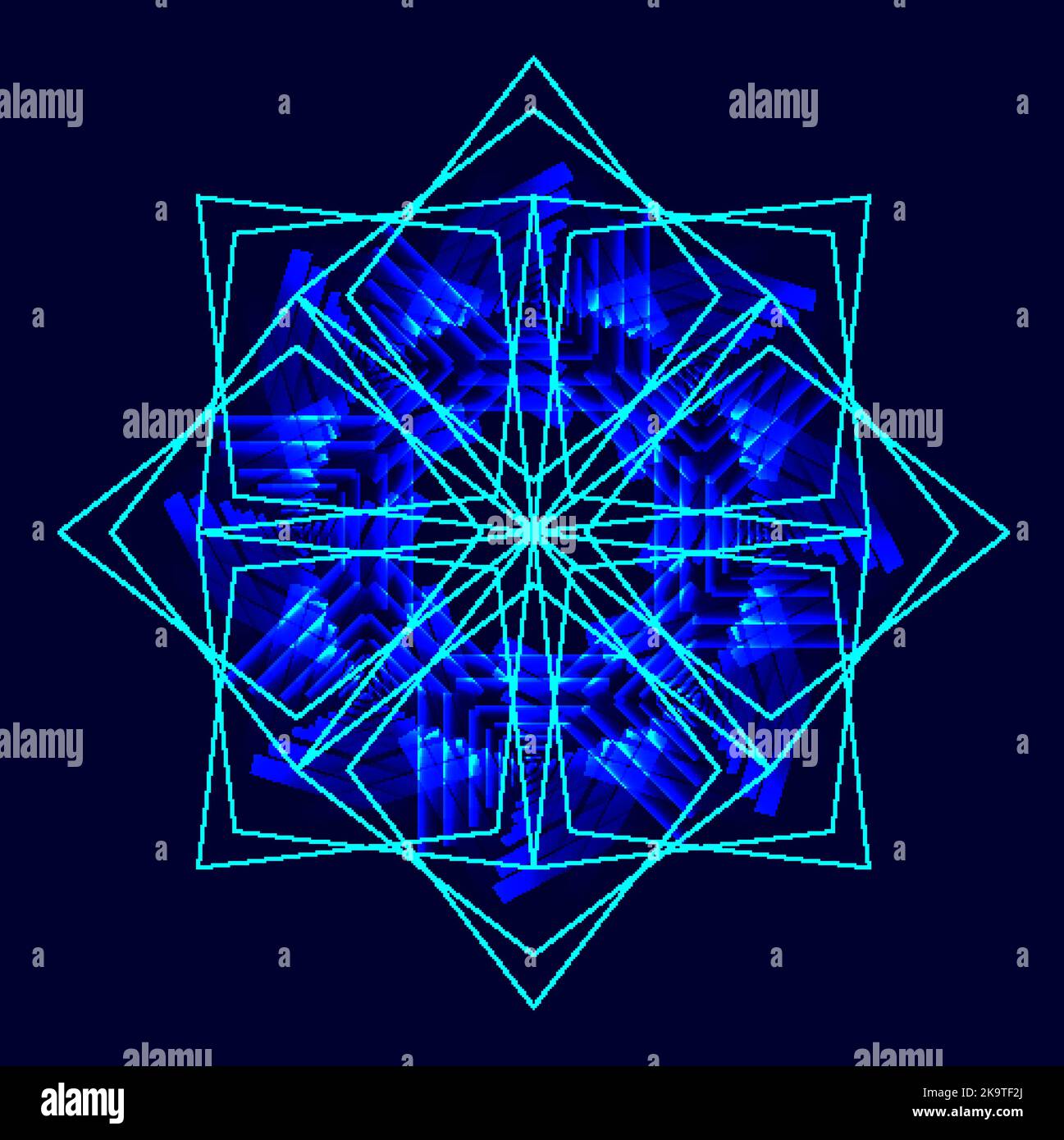 Blue stylized snowflake, vector illustration. Element for design Stock ...