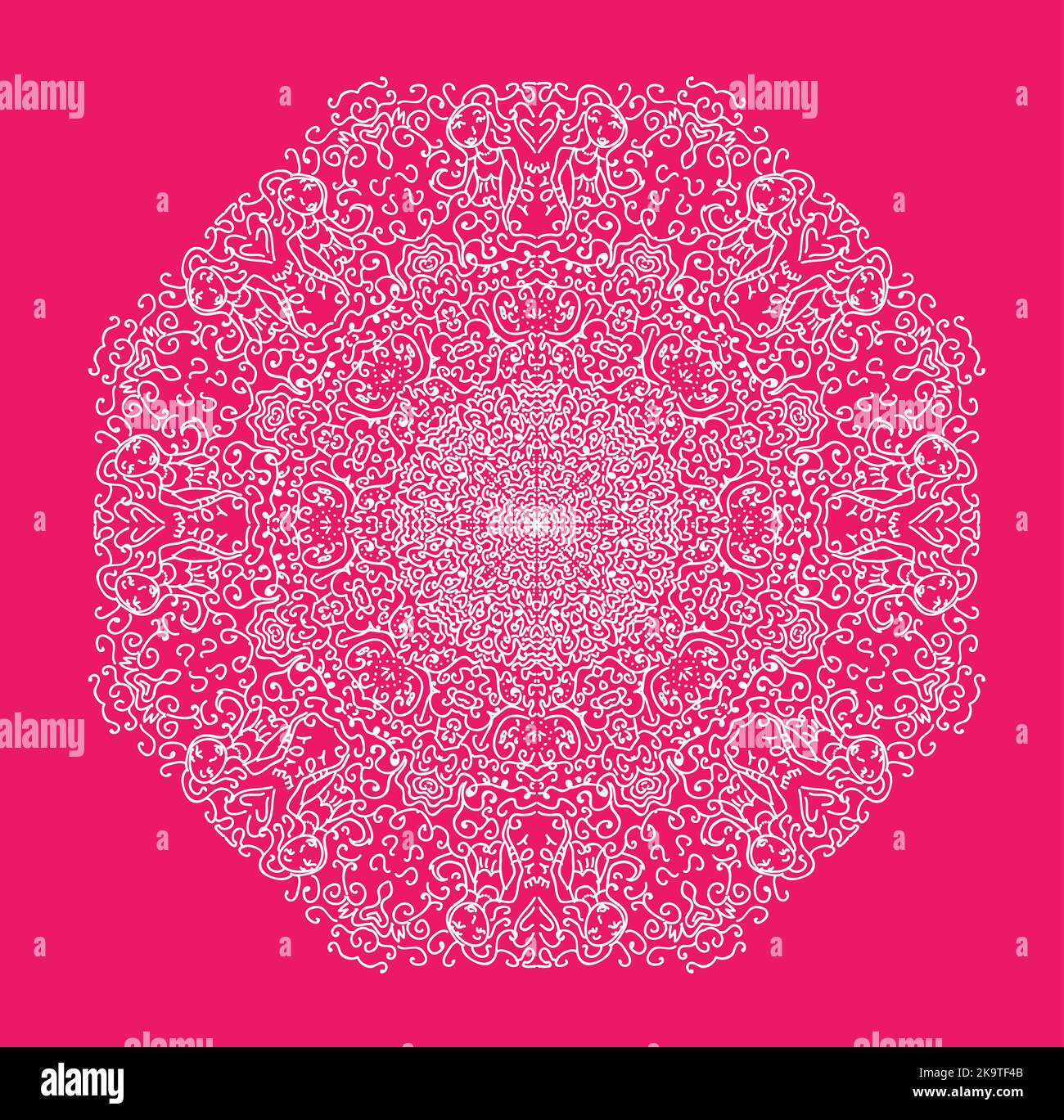 Ornamental card with mandala. Vintage decorative elements. Hand drawn ...