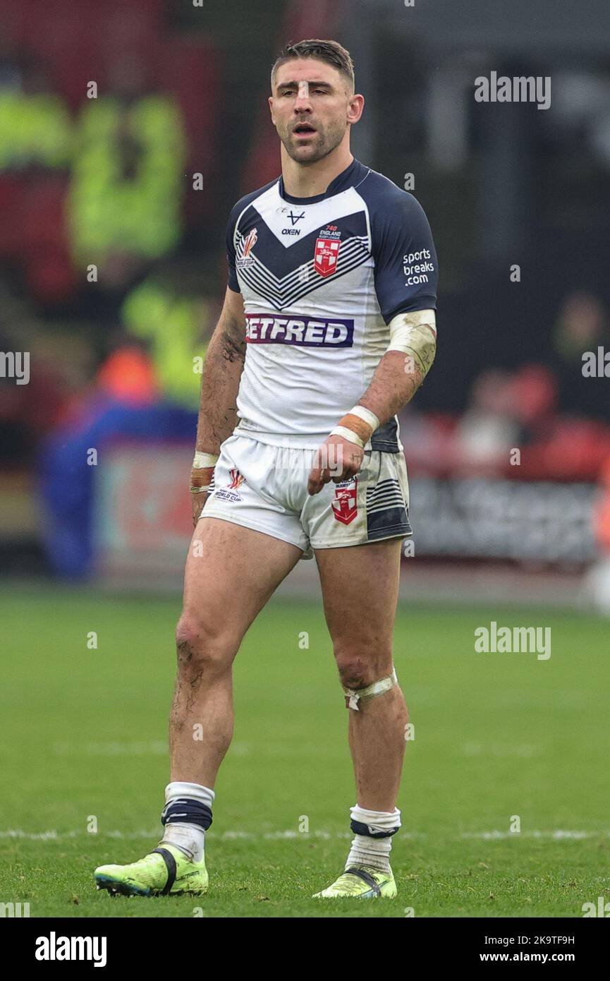 Tommy Makinson of England during the Rugby League World Cup 2021 match ...