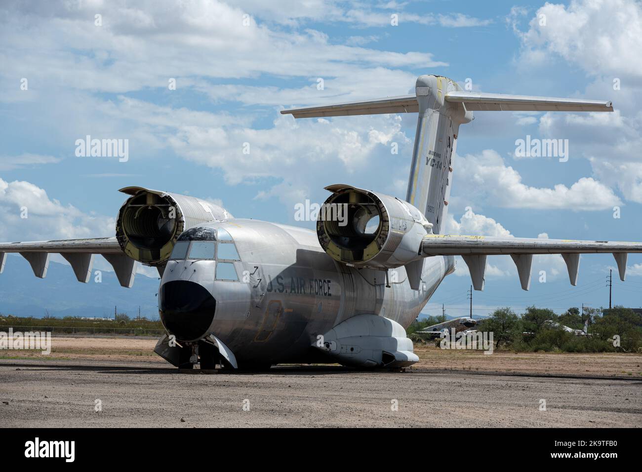 A Boeing YC-14 STOL aircraft on display at the Pima Air and Space ...
