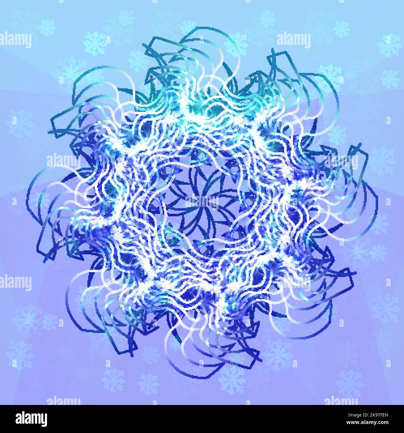 Blue stylized snowflake, vector illustration. Element for design Stock ...