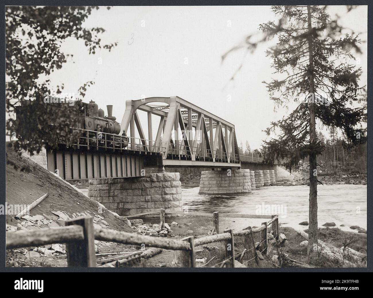 Railway bridge over Meseleforsen on the line between Ulriksfors and ...