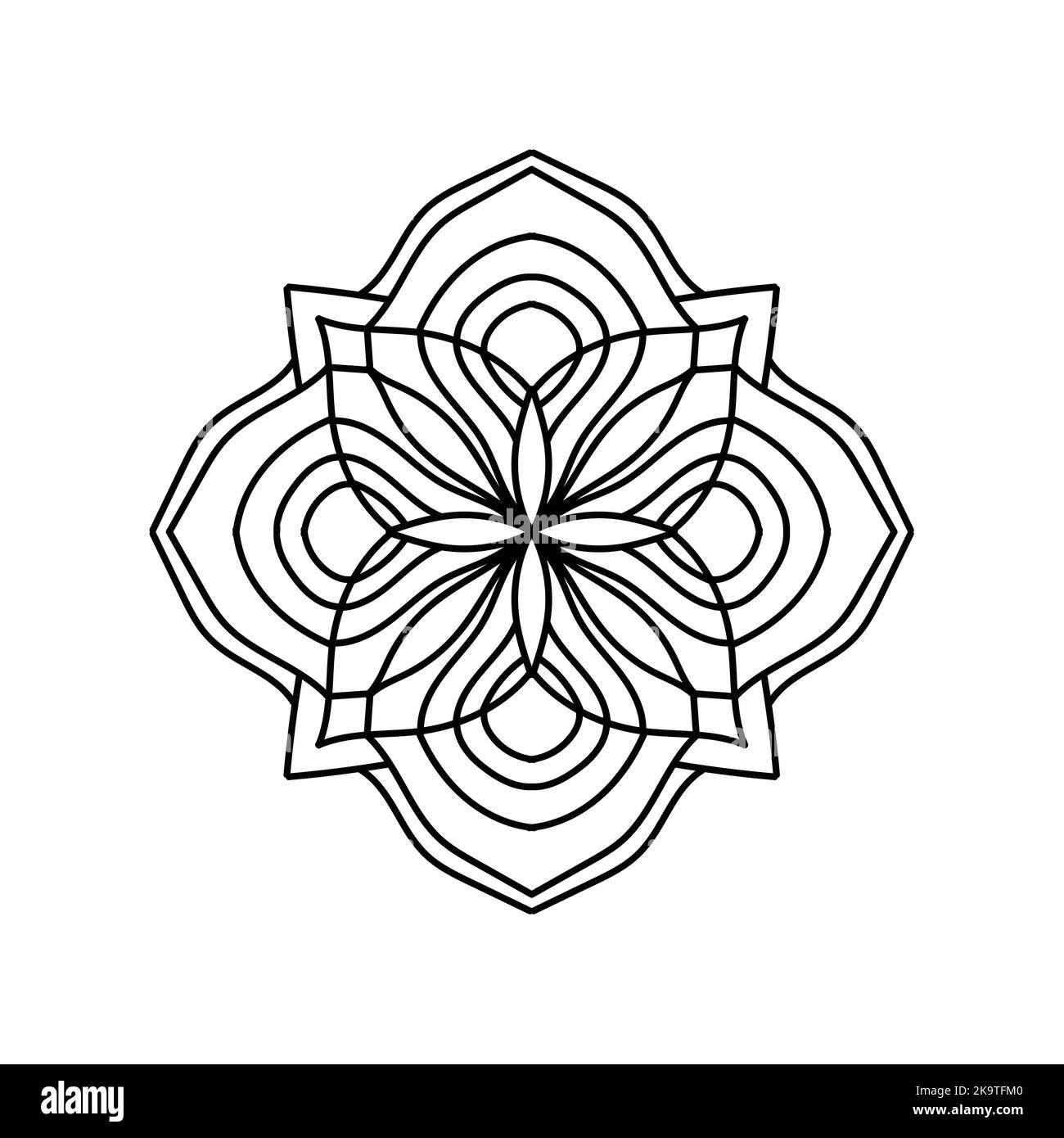 Mandala round pattern. Lacy ornament. Decorative design element ...