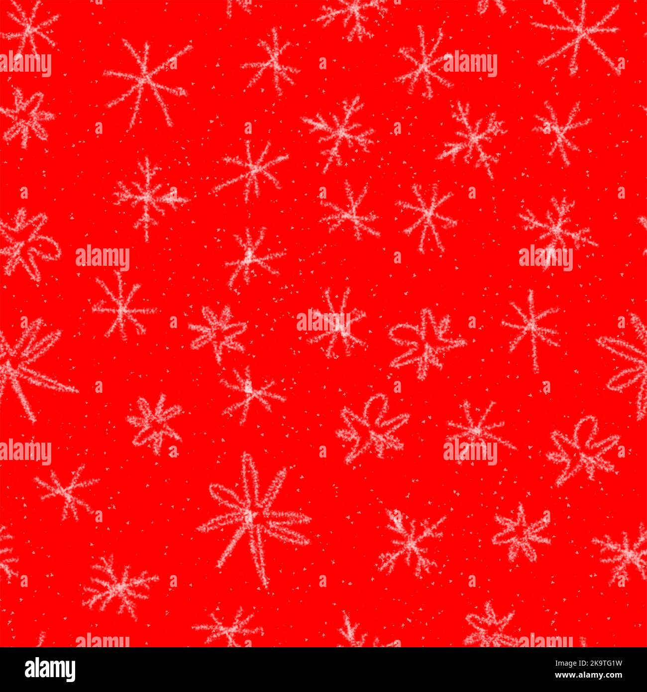 Hand Drawn Snowflakes Christmas Seamless Pattern. Subtle Flying Snow ...