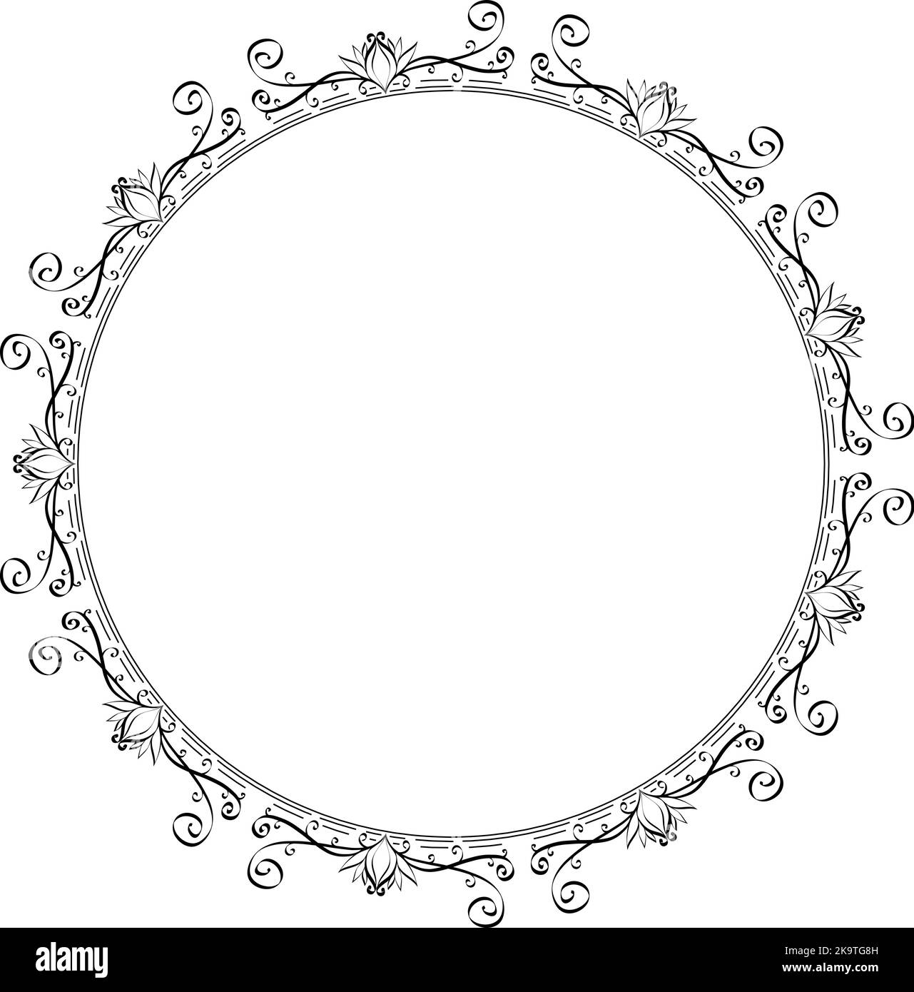 Abstract floral elegant frame. Template for design Stock Vector Image ...