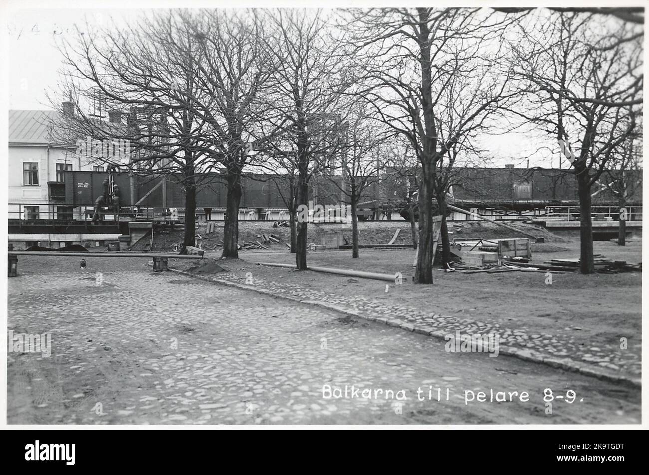 Bridge construction over Ätran Stock Photo - Alamy
