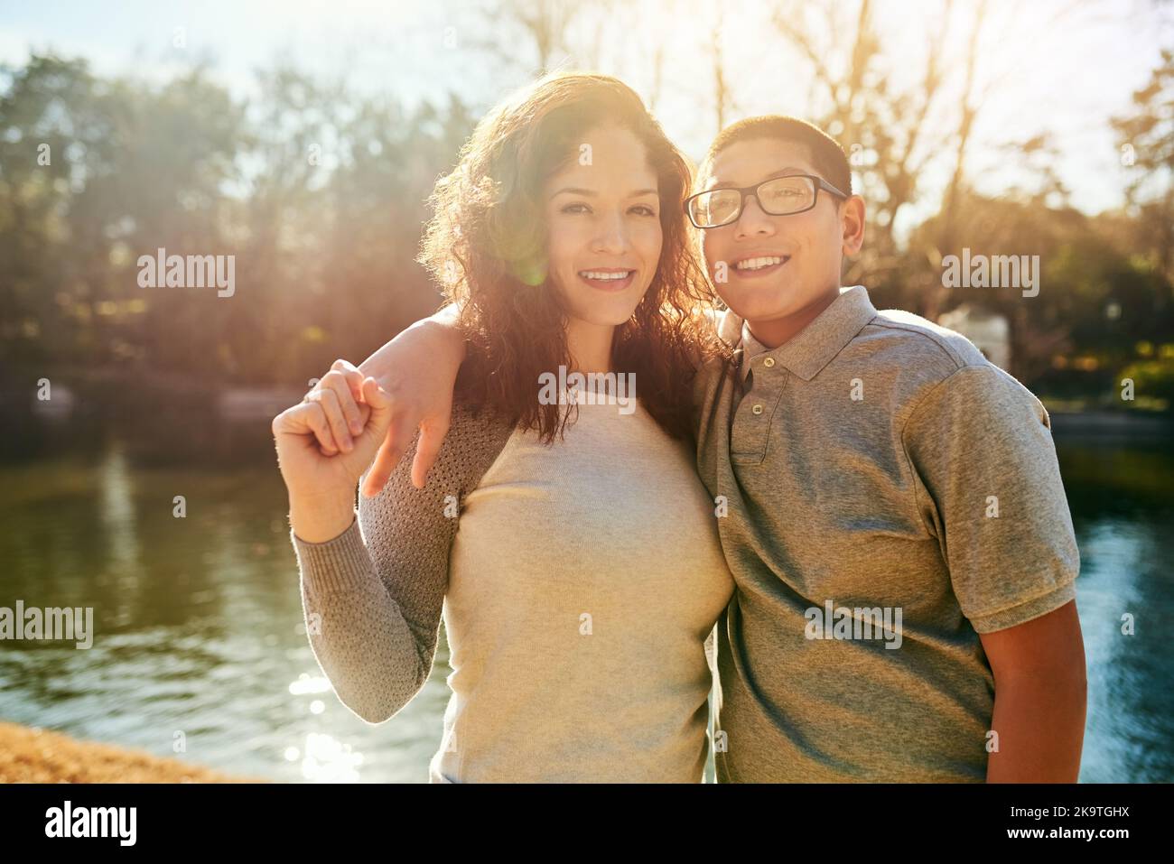 We feeling great, how about you. a beautiful young mother and her ...