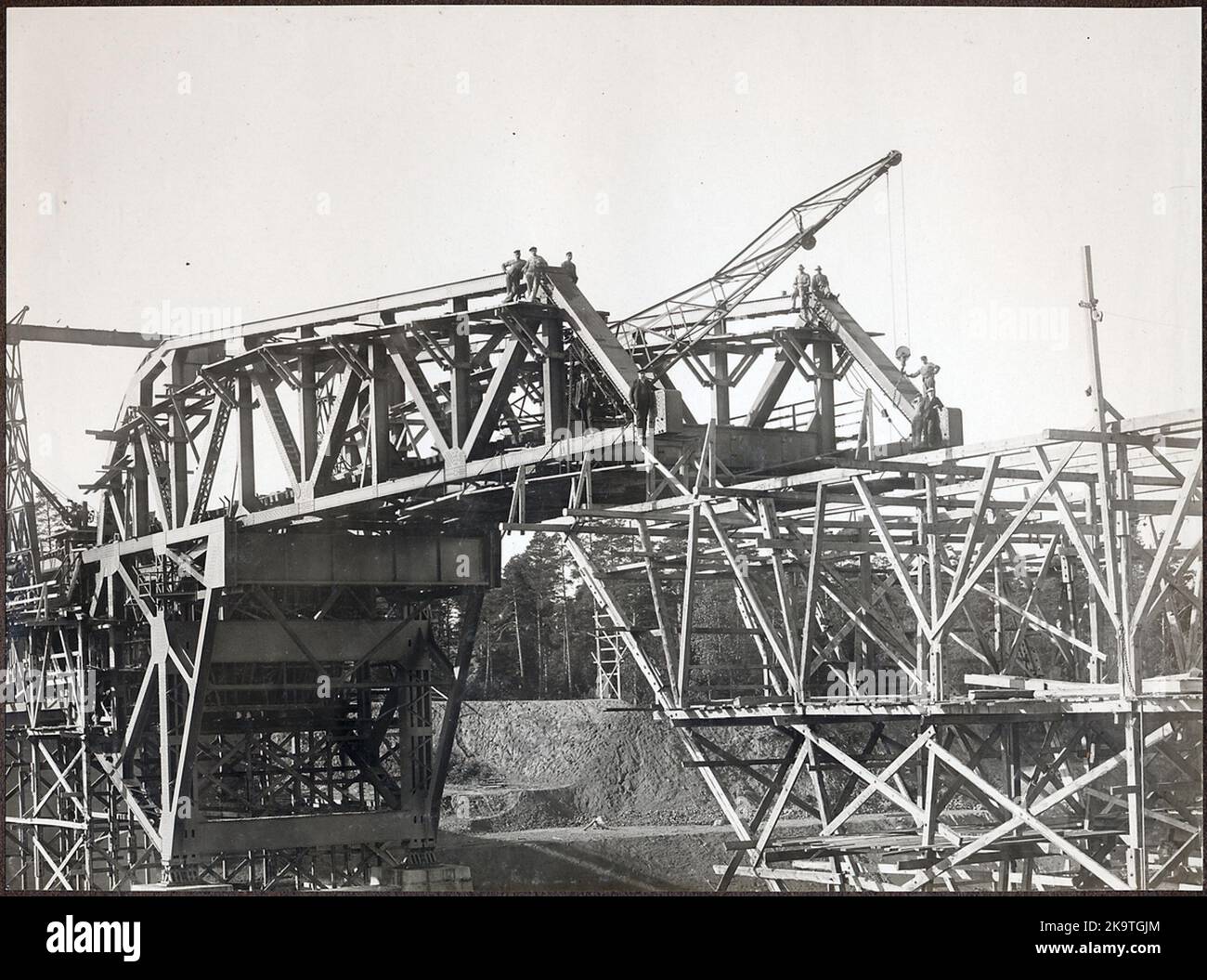 Completion of the flap bridge over the Södertälje canal Stock Photo - Alamy