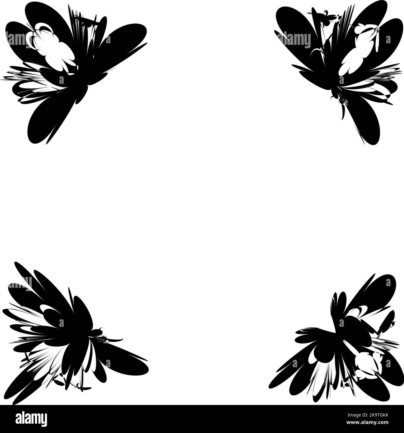 Black abstract decorative frame. Element for design Stock Vector Image ...