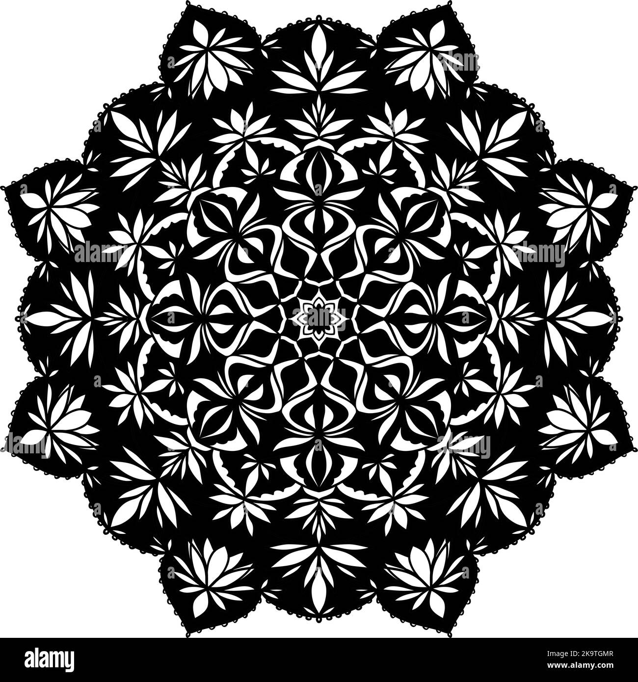 White mandala pattern hi-res stock photography and images - Alamy