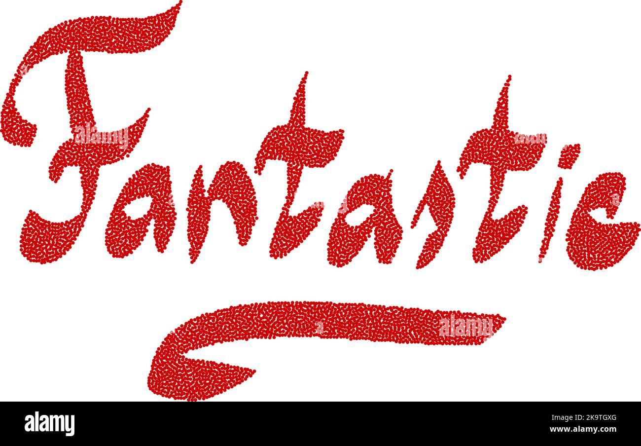 Fantastic word of little dots isolated on white background Stock Vector ...