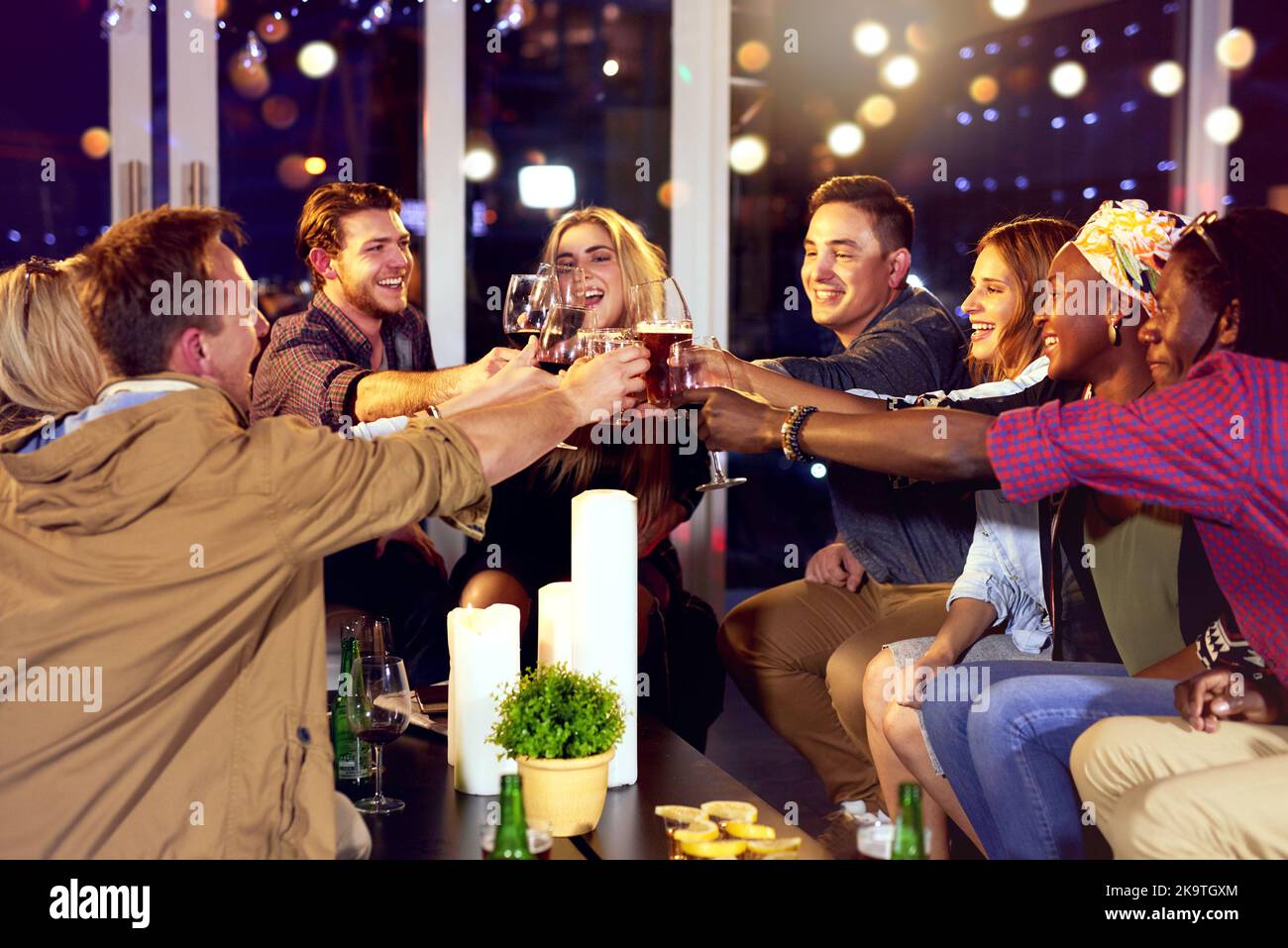 Our friends are always the life of the party. a group of friends having ...