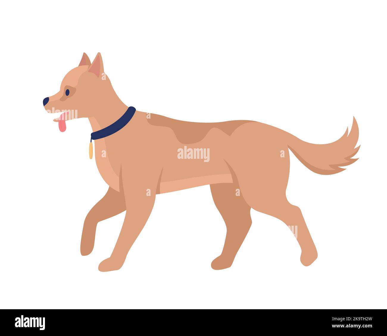 Cute dog semi flat color vector character Stock Vector Image & Art - Alamy