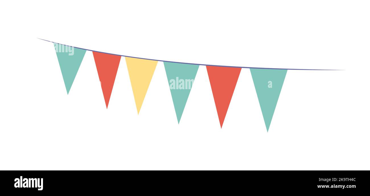 Decorative festoon semi flat color vector object Stock Vector Image ...