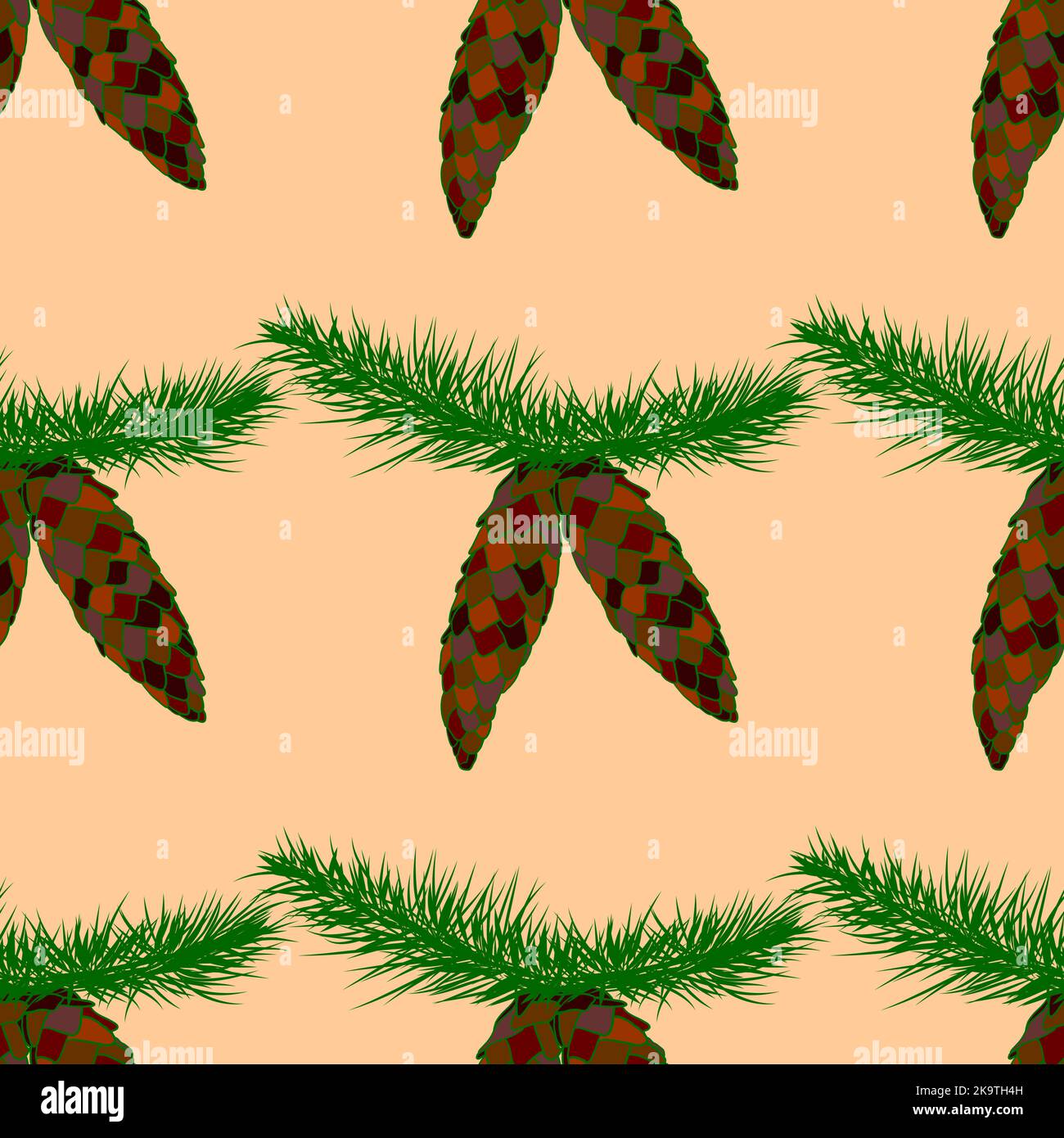 Brown fir cones Stock Vector Images - Alamy