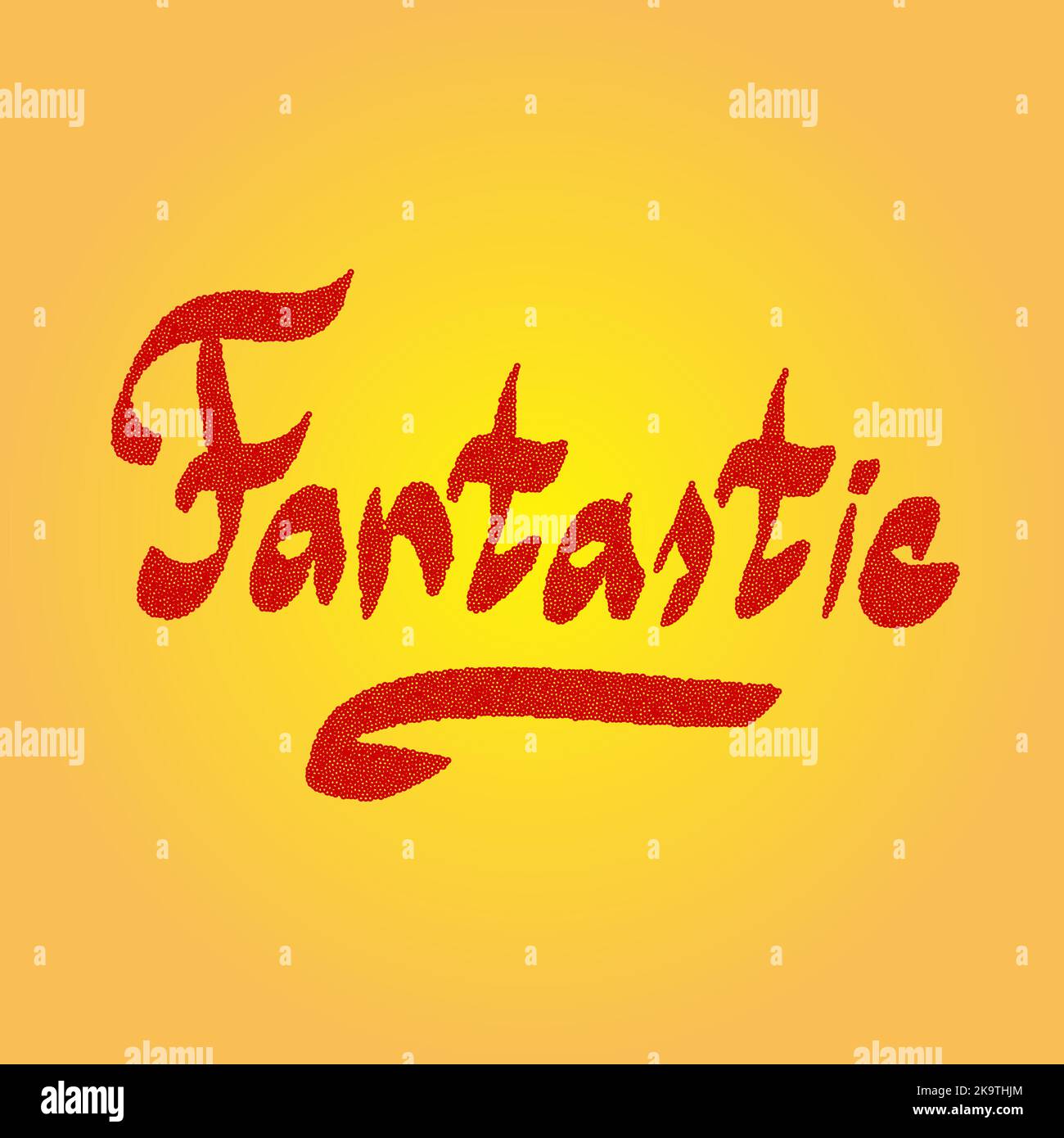 Fantastic word of little dots on blurred yellow background Stock Vector ...