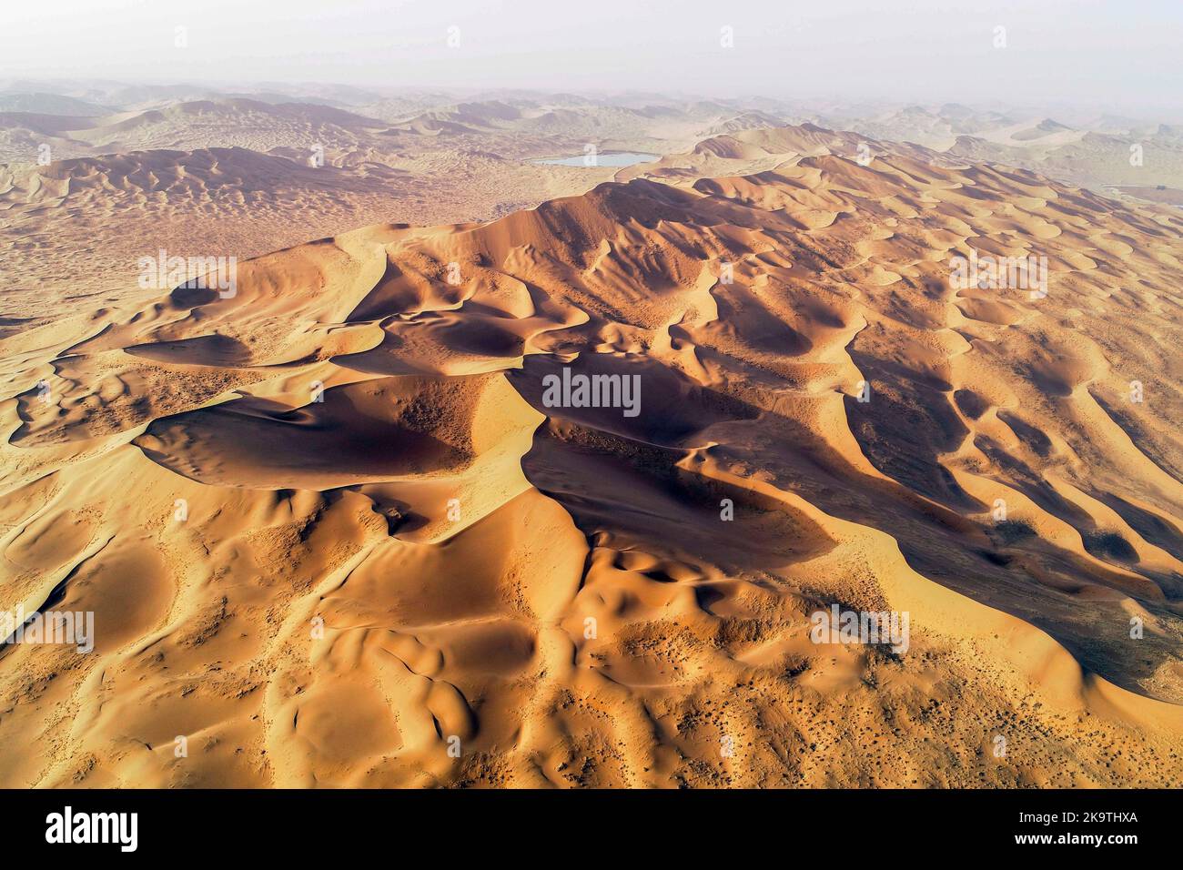 ALXA, CHINA - MAY 4, 2020 - A view of Birutusha Peak in the Badain ...